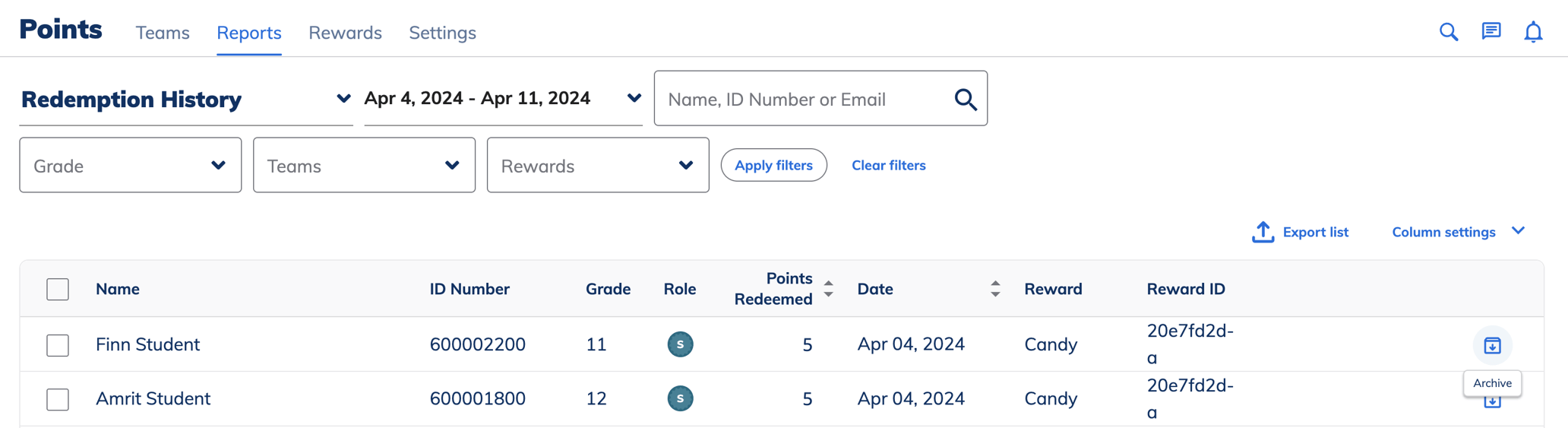 Redeeming & Managing Points